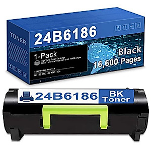 XENONK 24B6186 Compatible Toner Cartridge Replacement for Lexmark M3150 XM3150 XM3150h Printer Toner Cartridge (1 Pack, Black)