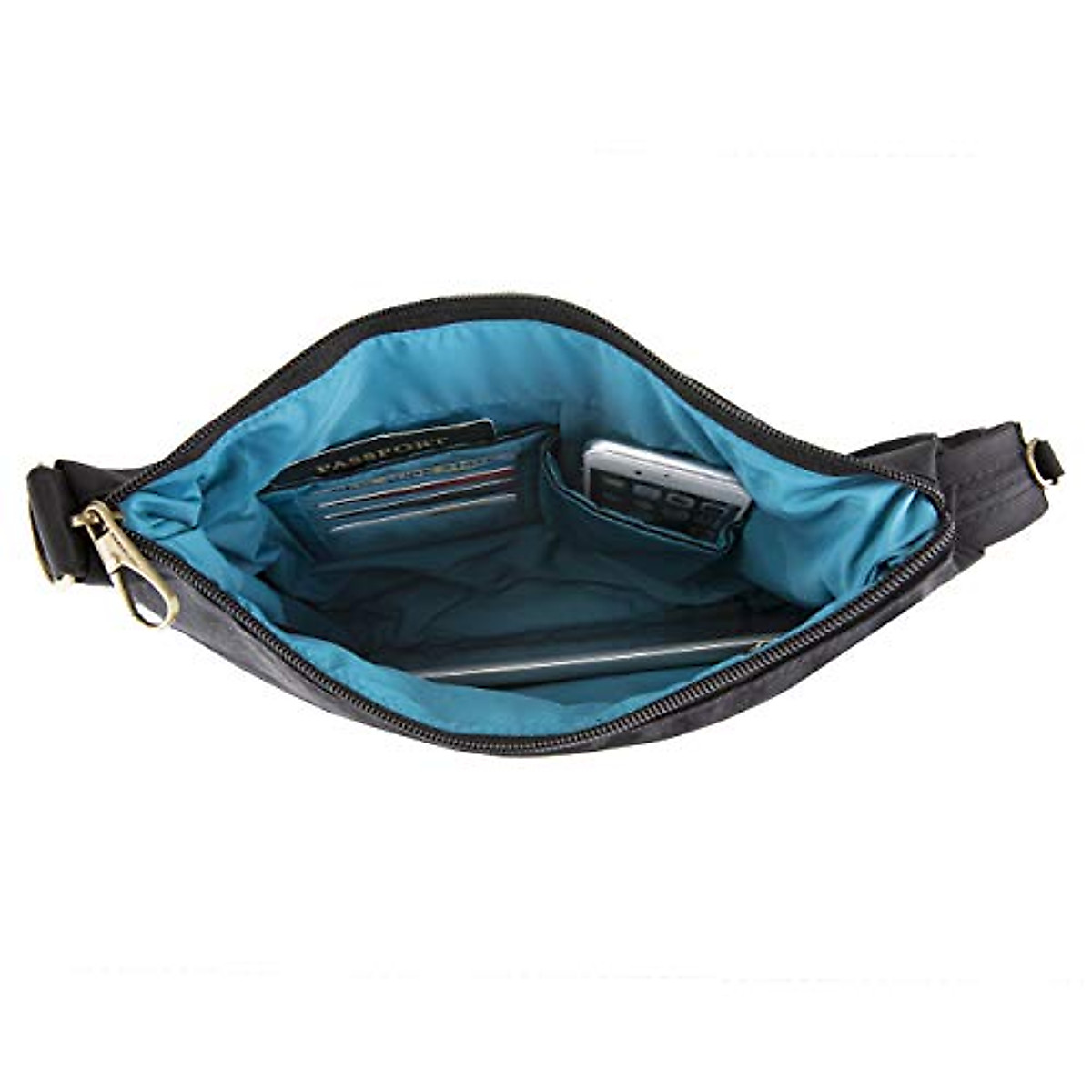 Travelon Anti-theft Signature Quilted Expansion Cross Body Bag, Black