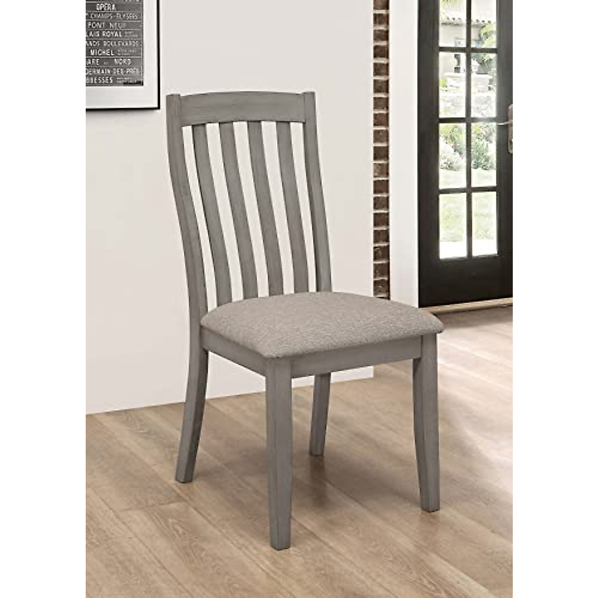 Coaster Furniture Nogales Slat Back Coastal Grey (Set of 2) Side Chair 109812