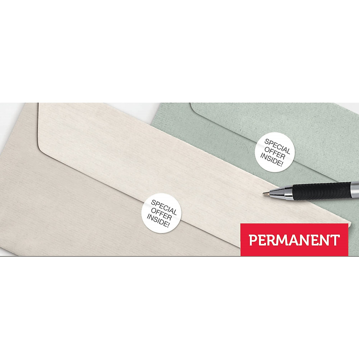 Office Depot Permanent Mailing Seals, 1in. Diameter, White, Pack Of 600, OD98796