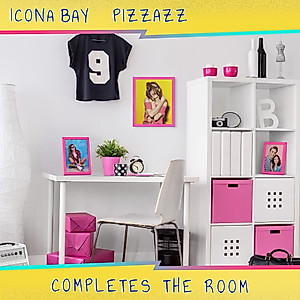 Icona Bay 8x10 Picture Frame, Pink Colored Solid Wood Scandinavian Style Frame for Photo, Pizzazz Collection