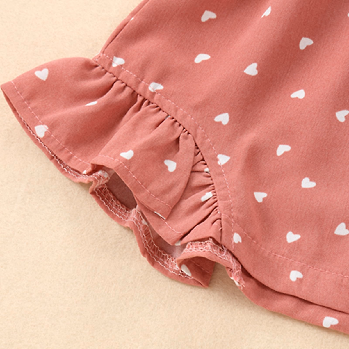 Tepuce 2T Girls Clothes Summer Baby Strap Sleeveless One Piece Halter Romper Casual Jumpsuit, Pink Heart 2-3T/100cm