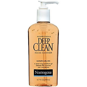 Neutrogena Deep Clean Daily Facial Cleanser with Beta Hydroxy Acid for Normal to Oily Skin, Alcohol-Free, Oil-Free & Non-Comedogenic, 6.7 fl. oz (Pack of 3)