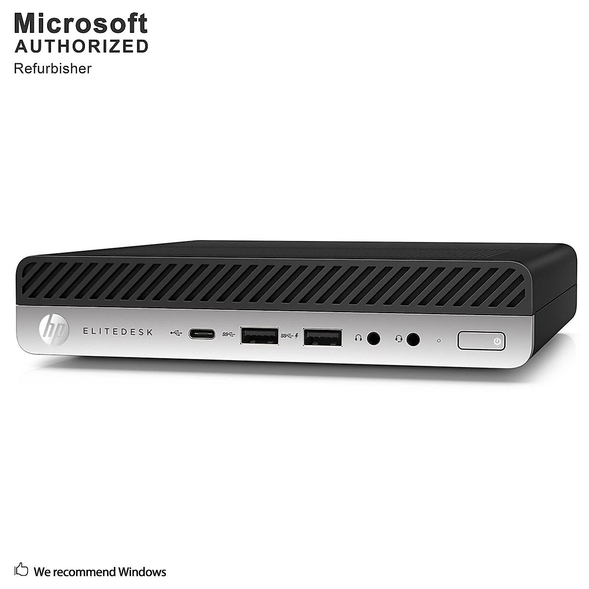 HP EliteDesk 800 G5 Mini High Performance Desktop Computer, Intel Six Core i5-9500T up to 3.7GHz, 16G DDR4, M.2 256G SSD, WiFi, BT, 4K Support, DP, Windows 10 Pro 64 English/Spanish/French(Renewed)