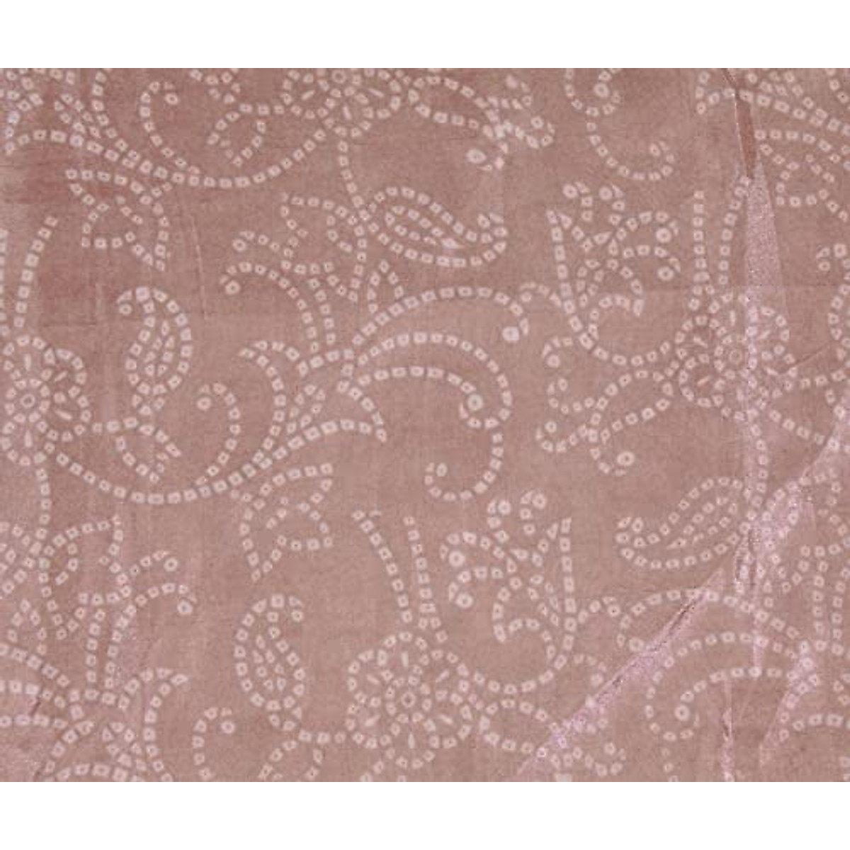 Peegli Vintage Bandhani Printed Saree Pink Recycled Fabric Silk Blend DIY Craft Sari