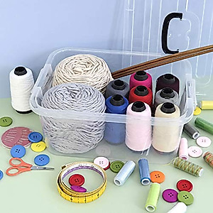 Bringer 2-Pack Plastic Storage Boxes, 8 L Clear Latch Boxes