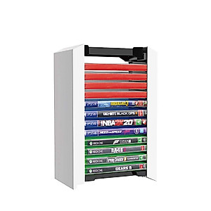 ECHZOVE PS5 Game Holder, PS5 Storage Tower, Video Game Storage Stand Compatible with PS5 PS4 Xbox Game Card Cases