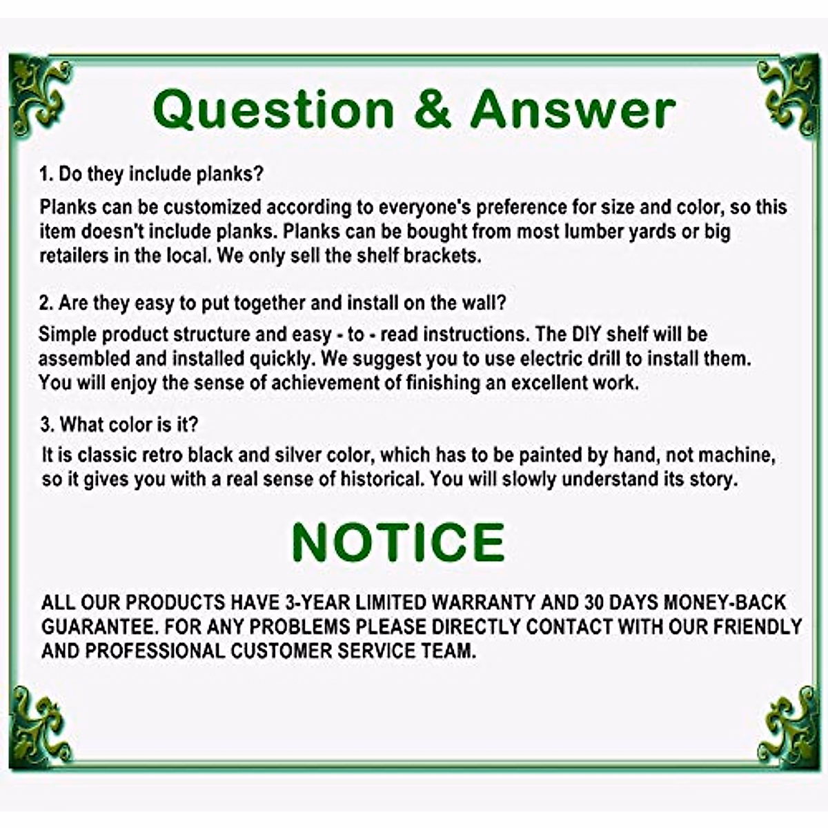 Industrial Wall Mounted Iron Floating Pipe Shelves/Racks/Storage/Bookcases, DIY Open Bookshelves/Shelving for Kitchen/Office, Retro Black,(4-Tier Shelf Brackets,Not Include Planks)