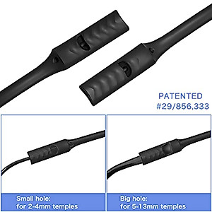 A'ceisme Glasses Strap, Eyeglasses Strap Holder for Sports, Silicone Sunglasses Strap for Men Women Kids, Adjustable Eye Glasses String Strap Eyewear Retainers,Eyeglass Straps, 2PCS，Black (20 inches)