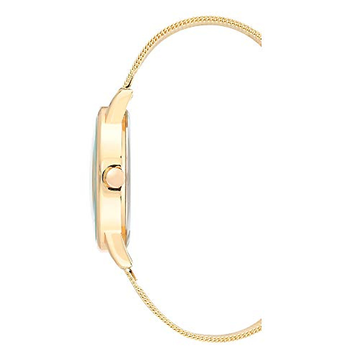 Nine West Women's Gold-Tone Mesh Bracelet Watch, NW/2428FLGP