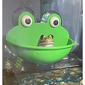 2 Pieces Frog Habitat with Dual Suction Cups Cute Fish Tank for Amphibian Aquatic Toad Frog Tadpole Tree Frog Small Aquatic Animals