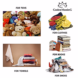 laundry baskets,bedroom hamper,kitchen organization,GodenMoninG 62.8L Waterproof Round Cotton Linen with Handles Collapsible storage basket. (THICK Flow Mark)