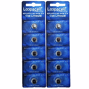 Loopacell 1/3N Battery Replacement for DL1/3N CR1/3N 3V Lithium Battery Pack of 10