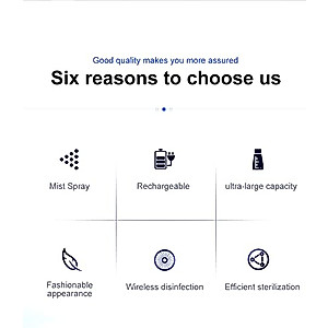 FGHE Disinfectant Sprayer, Handheld USB Rechargeable Atomizer Large Capacity Electric Sprayer,Nozzle Adjustable Sprayer for Home, Office, School or Garden