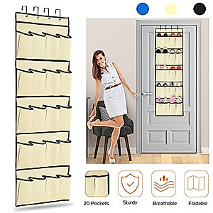 Over the Door Shoes Rack 10-Pair Shoes Organizer 5-Layer Hanging Storage Shelf for Closet Cabinet Slippers Toys