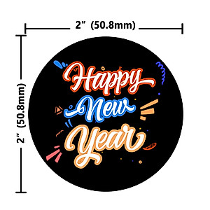 Top label Christmas Happy New Year Stickers,New Year Envelope Seals,Holiday Party Favors Supplies,2 Inch Chinese New Year Decorations Labels,250 Pcs Per Pack (Top label20210923)