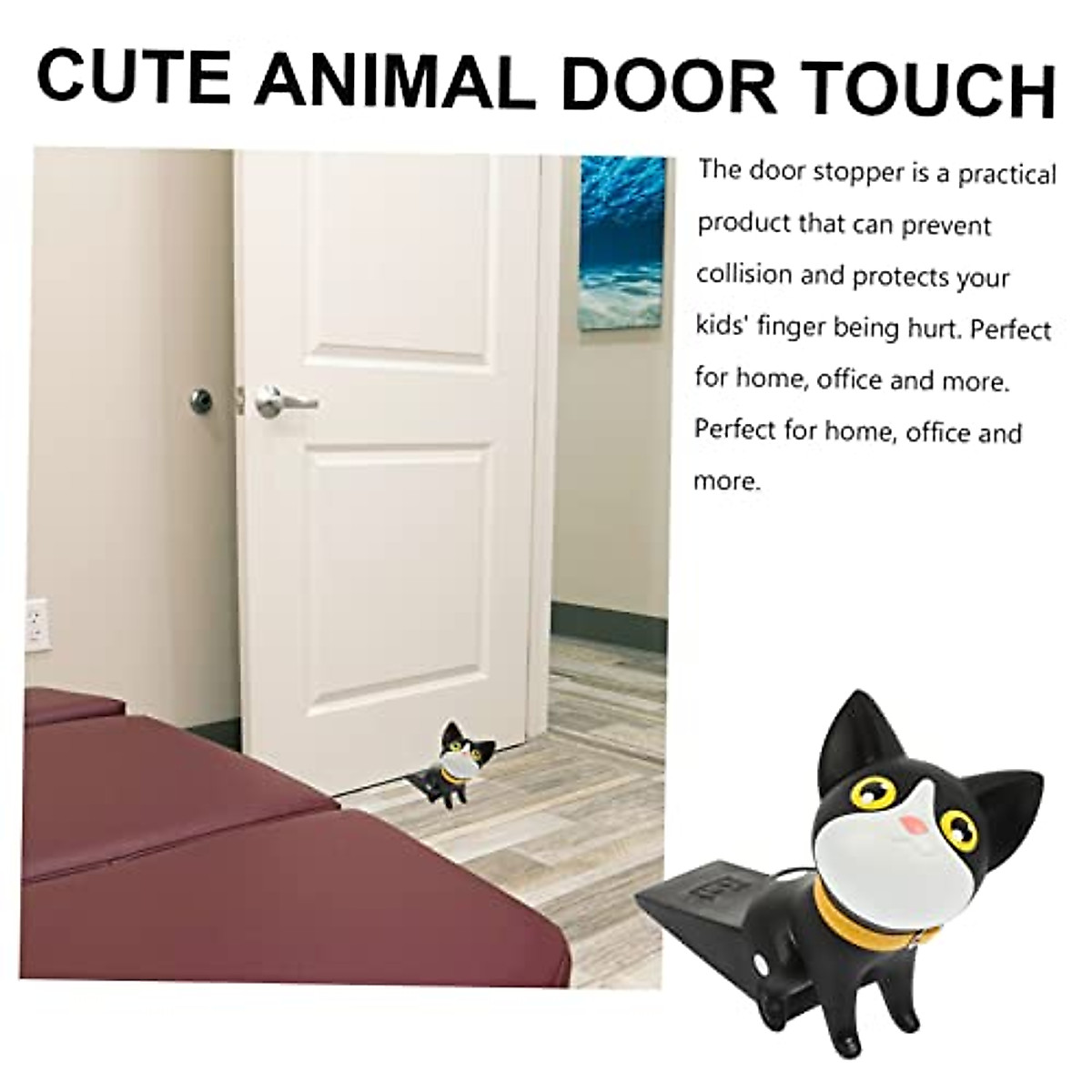 VILLCASE Cartoon Animal Door stall Cute Dog Door Stopper Novelty Funny Door Stops Rubber Door Garage Door Floor Door stoppers Door Gap Under Door Doors Office Door Lifter Anti-Collision PVC
