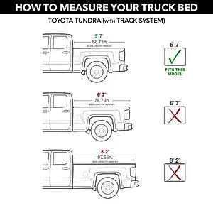 UnderCover Flex Hard Folding Truck Bed Tonneau Cover | FX41008 | Fits 2007 - 2021 Toyota Tundra w/ rail system 5' 7" Bed (66.7")