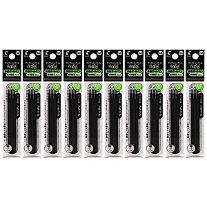 Pilot GPilot Gel Ink Refills for FriXion Ball 3 Gel Ink Multi Pen & FriXion Ball 4 Gel Ink Multi Pen, 0.5mm, Black Ink, Value Set of 10