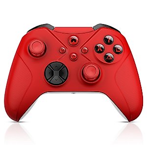 LENISUOLE Wireless PC Controller for Windows PC 7/8/10/11/Android/IOS/Steam Platform丨Connecting to Xbox Consoles is Not Supported at this Time丨 Built-in Dual Vibration and Turbo Funtion (Red)