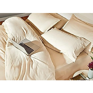 Premium Comfort: Luxury Cotton Sateen Sheet Set - Breathable & Silky Sateen Weave for a Serene Night's Rest - Hotel Quality Softness (Latte, Twin)