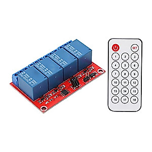 Receiving Relay Module Control Switch, Multiple Buttons 4 Channel Relay Module Receiver Set Labor Saving with Internal Battery for Electrical Components(#1)