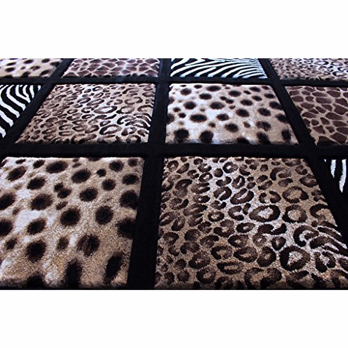 Modern Area Rug Animal Prints 8 Feet X 10 Feet 6 Inch Design S 251 Black
