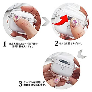 ONLYOU Compatible with Airpods Pro Case Cover with Keychain Korean PC Bear Break Dance Clear Transparent Airpods Pro Cover