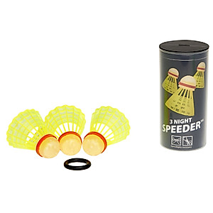 Speedminton Night 3Pk Speeder Tube Birdies for Outdoor Games Speed ​​Badminton/Crossminton
