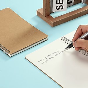 Mr. Pen- Spiral Notebook, A5, Kraft Cover, 2 Pack, 80 Pages, Sketch Book, Drawing Notebook, Notebook Spiral, Spiral Bound Notebook, Spiral Sketchbook, Blank Journal Notebook, Unlined Notebook