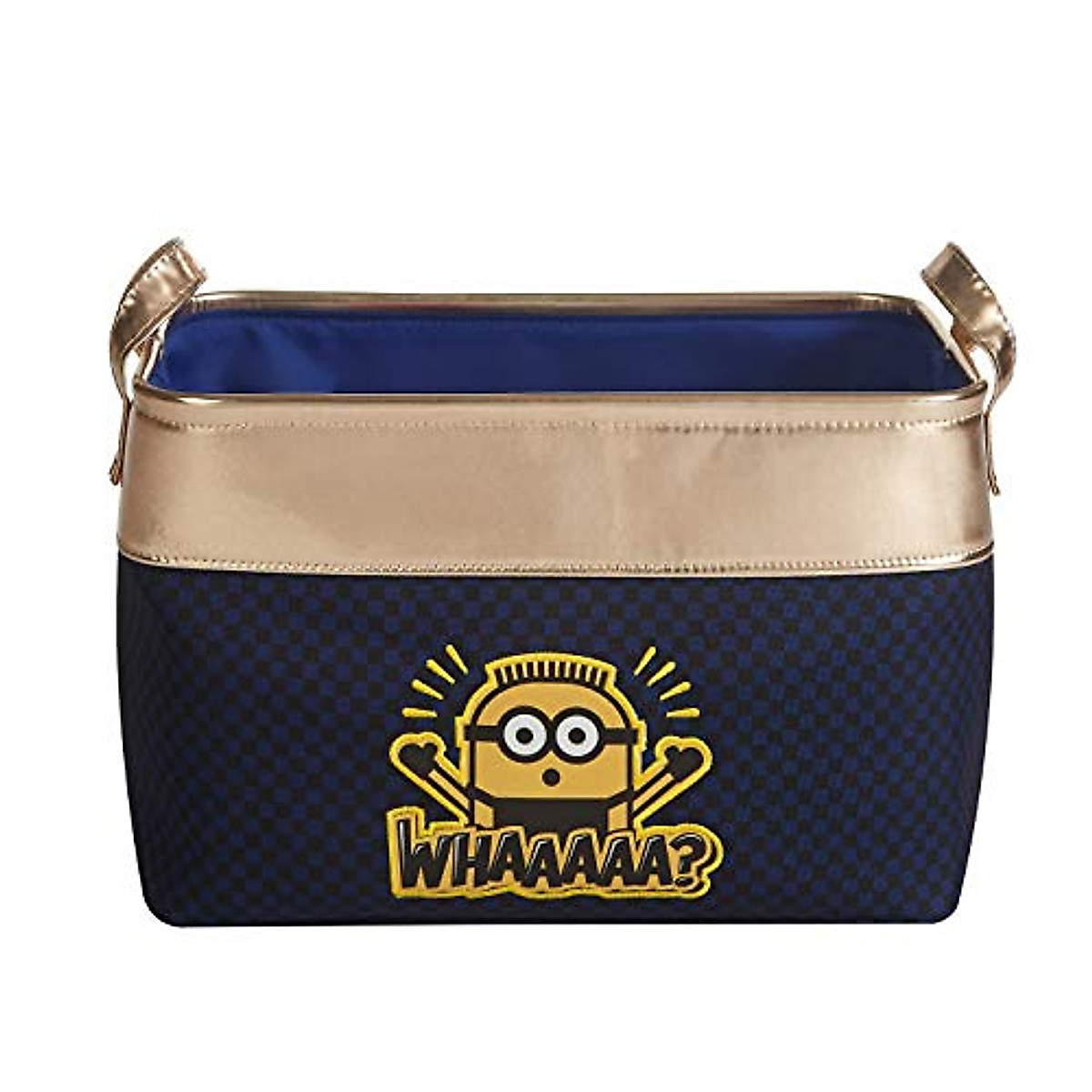 Idea Nuova Minions Rectangular Storage Bin with Gold Trim and Handles