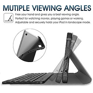 REAL-EAGLE Galaxy Tab A7 Lite 8.7 2021 Backlit Keyboard Case (SM-T220/T225), 7 Color Backlights Detachable Wireless Keyboard Protective Case Cover for Samsung Galaxy Tab A7 Lite 8.7 Inch, Black