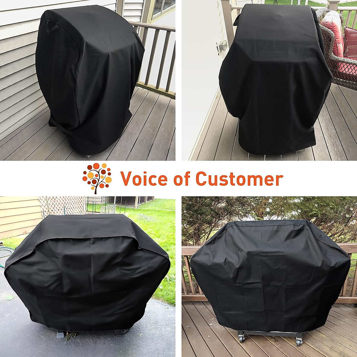 Arcedo Grill Cover 60 Inch, Heavy Duty Waterproof BBQ Cover, Fade Resistant Gas Grill Cover, Durable Outdoor Barbecue Cover Compatible for Weber, Char Broil, Nexgrill, Napoleon and More Grills