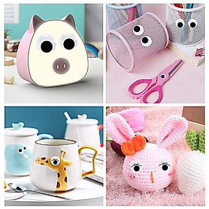 1210pcs Googly Wiggle Eyes Self Adhesive, for Craft Sticker Multi Sizes 4mm to 25mm for DIY by ZZYI