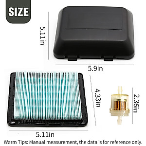17211-ZL8-023 Air Filter 17231-Z0L-050 Cleaner Cover Replacement for Honda GCV135 GCV160 GCV190 Engine HRB216 HRB217 HRR216 HRS216 HRT216 HRX217 Pressure Washer Push Lawn Mower