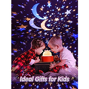 PIKOY Night Light, 6 Films 72 Modes Unicorn Projector Kids Room,Sound Machine Baby, 360° Rotation Lights Bedroom,Kawaii Gifts Girls