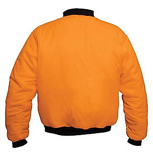 Rothco Enhanced Nylon MA-1 Flight Jacket (US, Alpha, X-Large, Regular, Regular, Black)