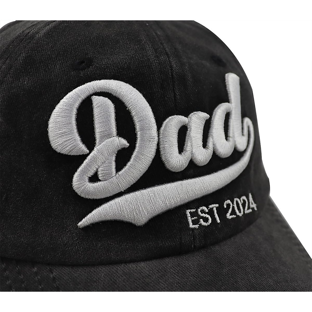 New Dad Gifts for Men, Funny Dad Est 2024 Hat, Adjustable Cotton 3D Embroidered World's Best Dad Baseball Cap, Fathers Day Birthday Gifts for Him Husband Papa Daddy Friends