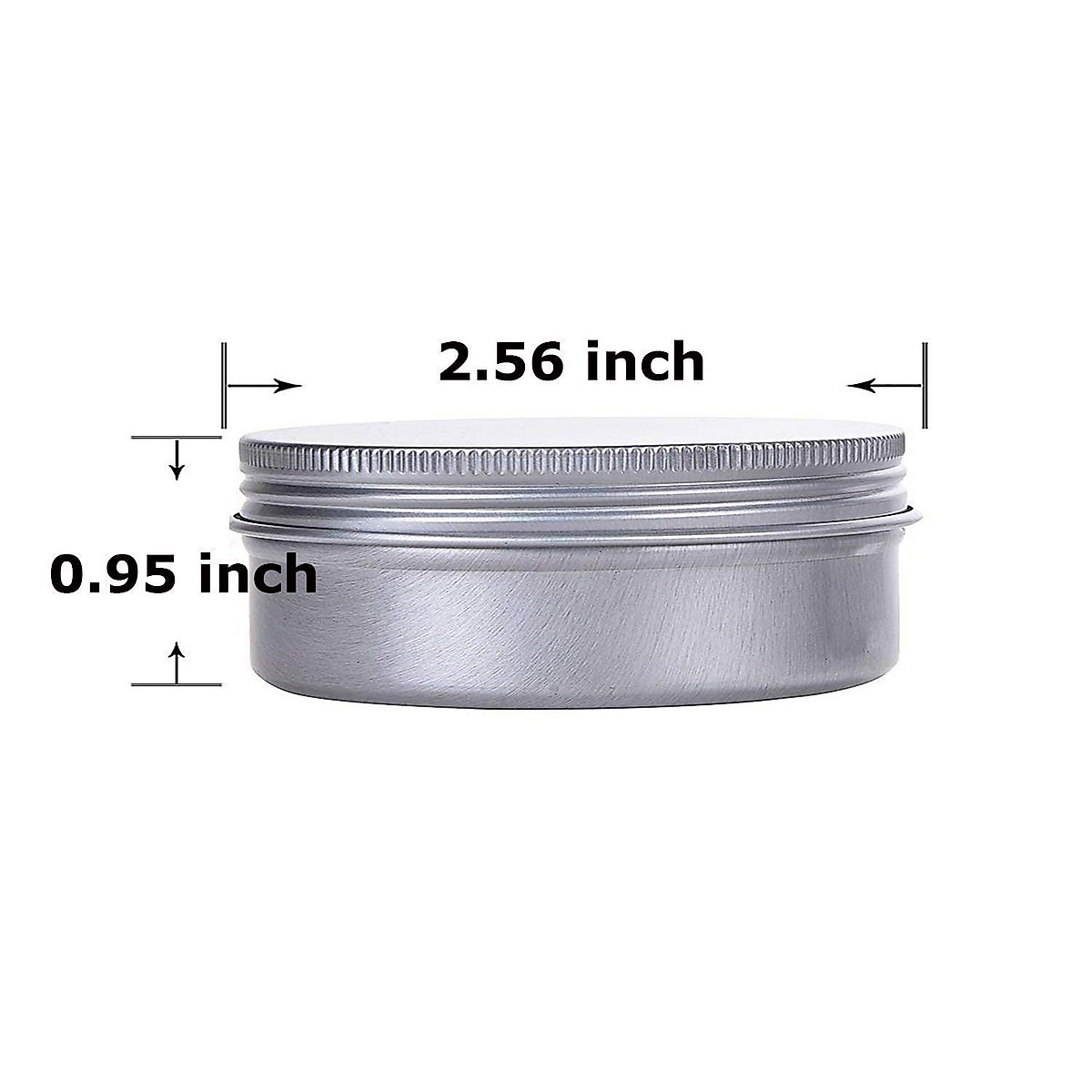 20 Pack 2 Ounce Aluminum Tin Jar Refillable Containers 60 ml Aluminum Screw Lid Round Tin Container Bottle for Cosmetic,Lip Balm, Cream