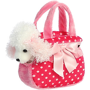 Aurora® Fashionable Fancy Pals™ Fancy Pink Polka Dot™ Stuffed Animal - On-The-go Companions - Stylish Accessories - 8 Inches