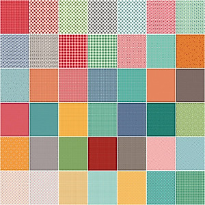 Lori Holt Bee Plaids 5" Stacker 42 5-inch Squares Charm Pack Riley Blake Designs 5-12020-42