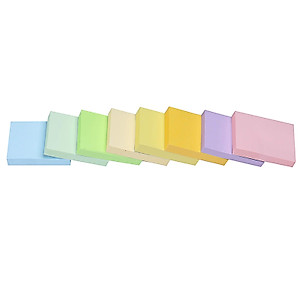 Sticky Notes 1.5x2 Inches, Light Colors Self-Stick Pads, 24 Pack, 75 Sheets/Pad