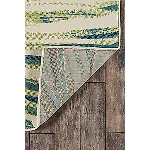 Momeni Baja Palm Leaf Area Rug, 3 ft 11 in x 5 ft 7 in, Green