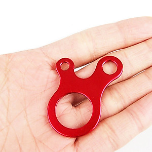 Pack of 10 Aluminum Guyline Wind Rope Buckle Cord Adjuster for Tent Camping Hiking Backpacking Outdoor Activity, Red