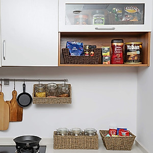 StorageWorks Hand-Woven Seagrass Wicker Baskets Set