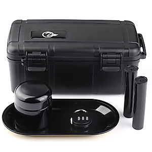 OZCHIN Black Storage Box Resistant Storage Container with Combination Lock ABS Plastic Storage Box (Box Set)