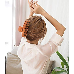 6 Colors Large Hair Claw Clips 4.4 Inch Matte Nonslip Big Claw Clips For Women Thin Thick Hair, 90’s Strong Hold Hair Jaw Clips Hair Accessories…