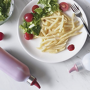 2pcs Mustard Squeeze Bottle Sauce Bottle Condiment Bottle Ketchup