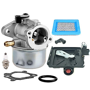 799868 Carburetor fits Briggs & Stratton 498170 799872 694202 497586 498254 790821 Carburetor - for Briggs & Stratton Carburetor 14111 +795259 Air Filter Cleaner Primer Base By LEIMO
