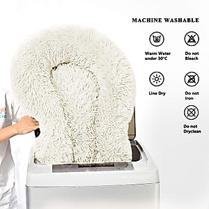 Washable Dog Round Bed Large, Donut Dog Bed Large Dog, Comfy Dog Calming Cuddler Bed